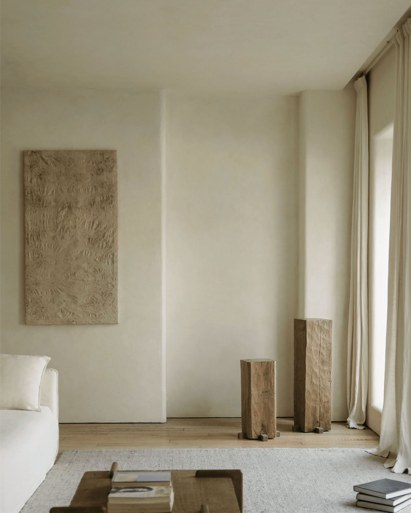 Rustic Reclaimed Wood Pedestal | Tall Plant & Decor Stand - ZM Home