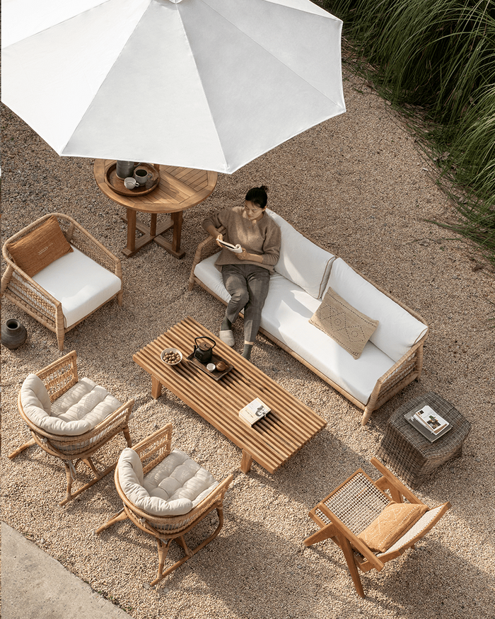 Outdoor Fence Coffee Table - Outdoor Teak Living | ZM Home