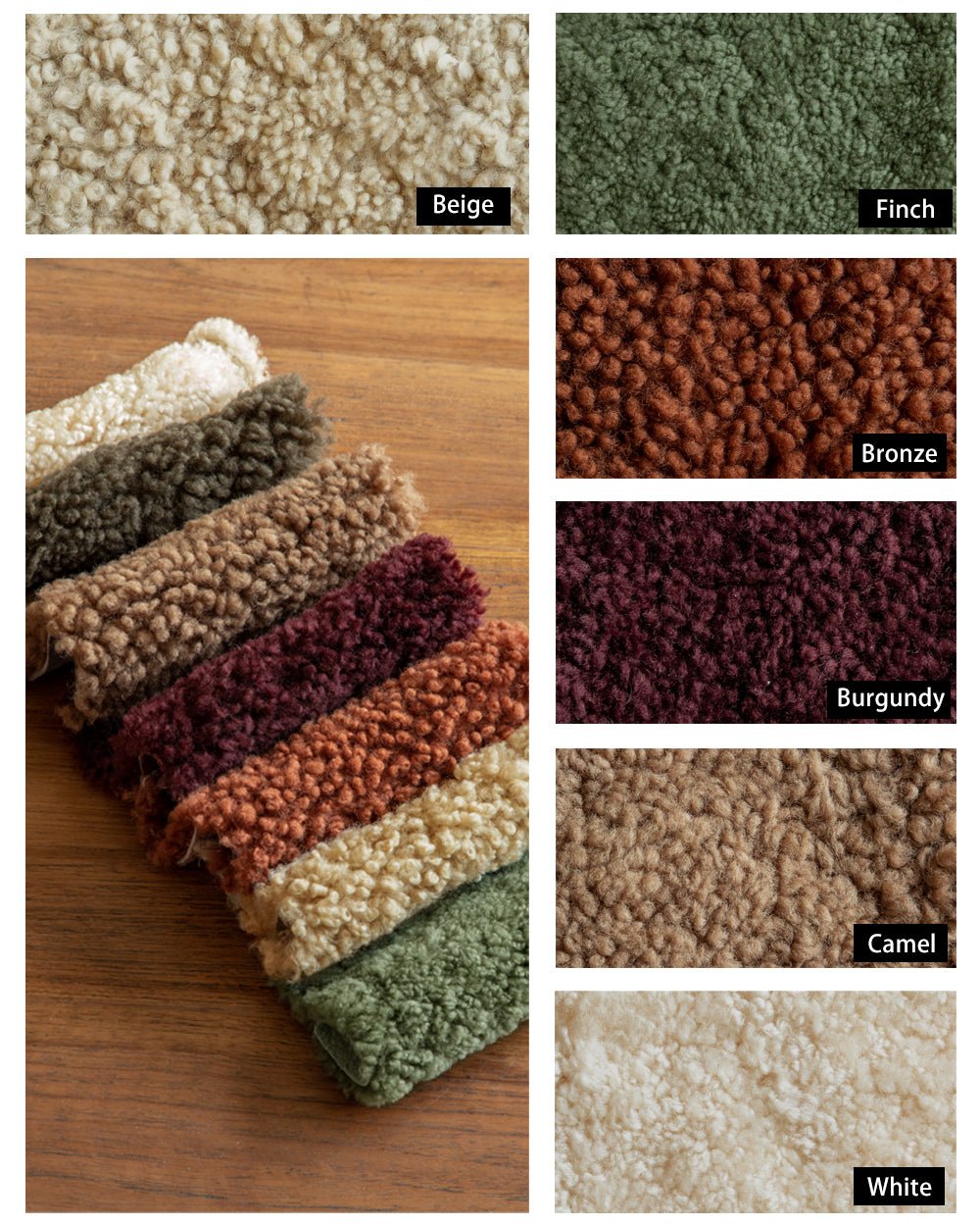 Shearling Swatches | Warm, Soft & Durable Material - ZM Home