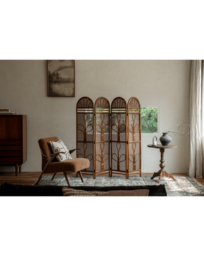Rattan Room Divider - Hand-woven Natural Design | ZM Home