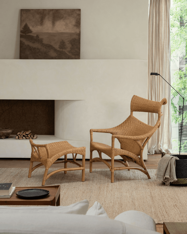 Rattan Lounge Chair - Batman Inspired Design - ZM Home