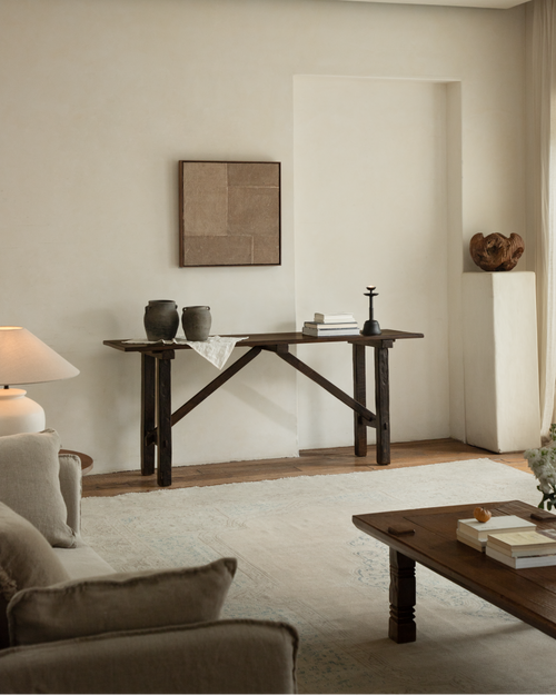 K-Shaped Console Table - Rustic Reclaimed Wood | ZM Home
