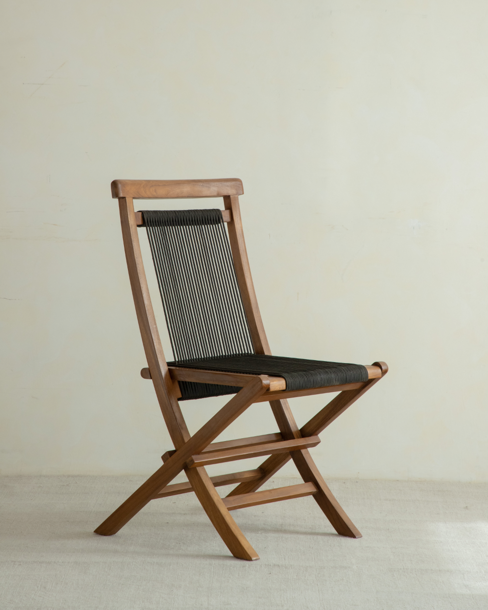 Elias Folding Chair | Teak & Handwoven Rope - ZM Home