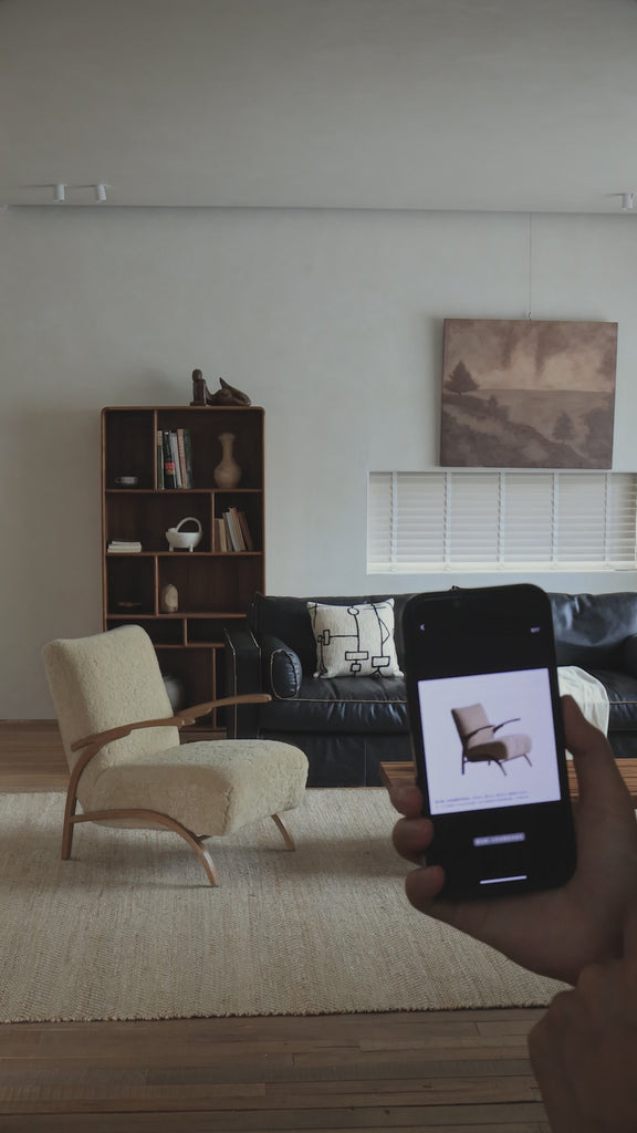 Nebula Sofa Chair - Modern Red Oak Wool Comfort | ZM Home